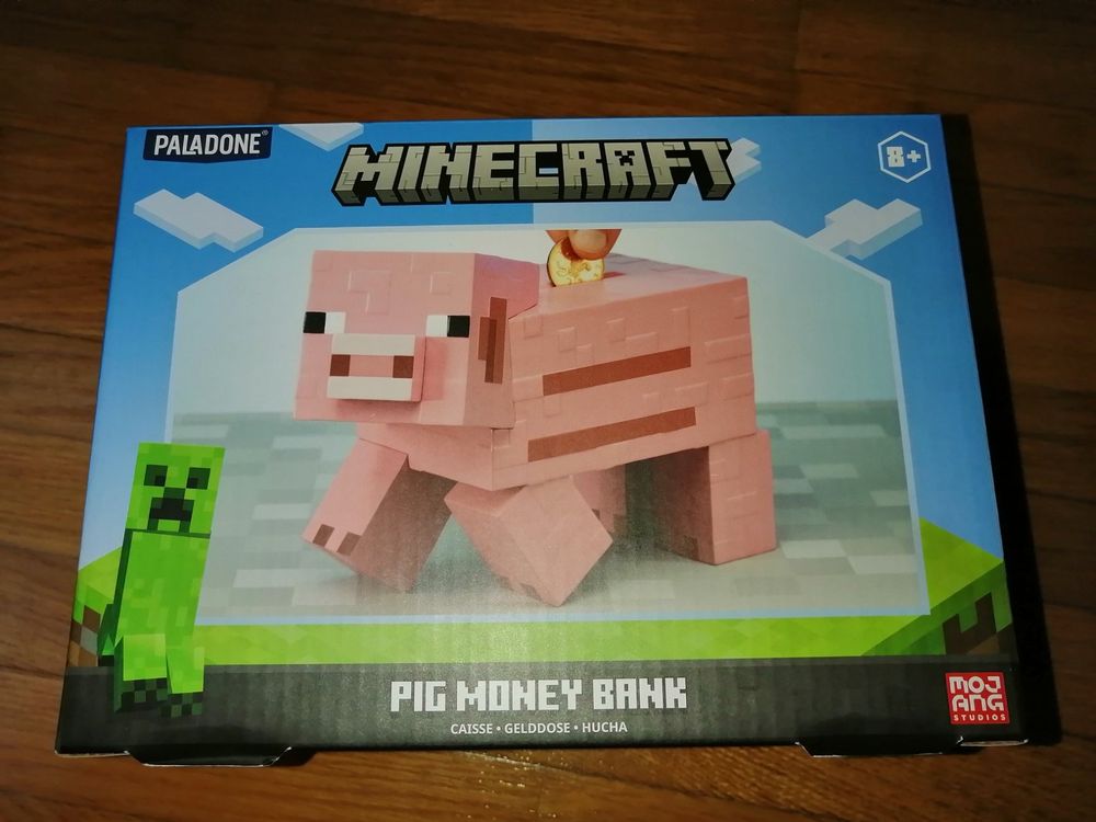 MINECRAFT PIG MONEY BANK Mojang Gelddose Kässeli | Acheter sur Ricardo