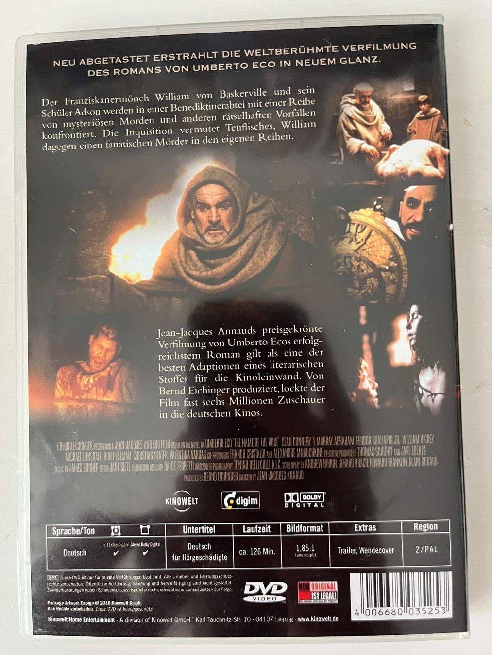 Der Name der Rose (2010) DVD 📀 (Neu (gemäss Beschreibung)) in Sierre ...