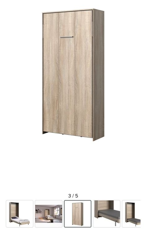 Schrankbett / Klappbett 90x200 neuwertig, nur 4x genutzt (Gebraucht) in Gwatt / Thun für CHF 310 ...