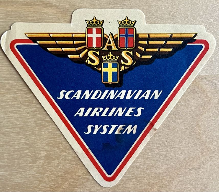 SAS Scandinavian Airlines Label Vintage | Kaufen auf Ricardo