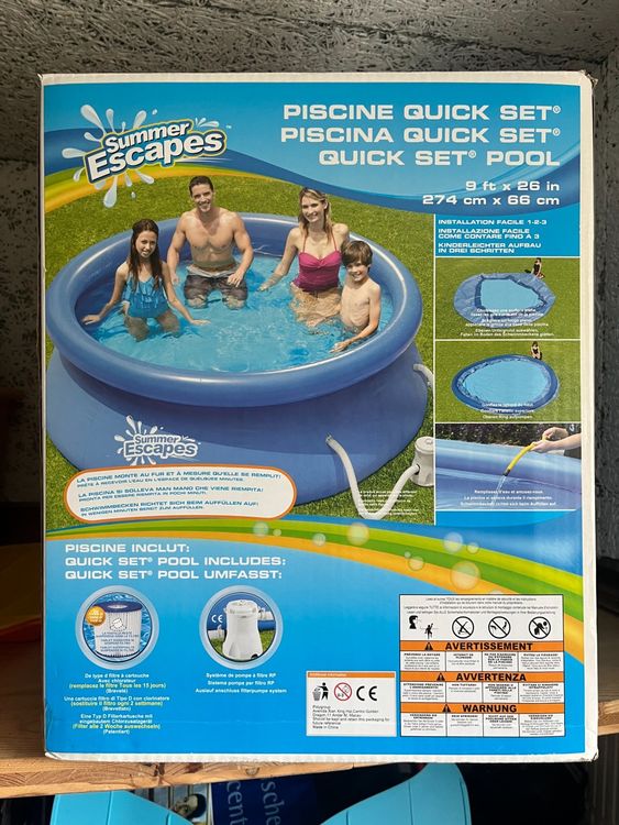 SUMMER ESCAPES Pool-set mit Zubehör - Schwimmbecken (Gebraucht) in für CHF 1 – nur Abholung auf ...