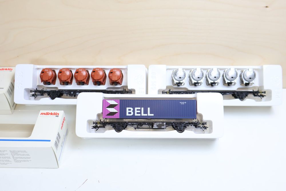 Märklin 3 x Container/Behälterwagen 4851/4853/47673 | Kaufen auf Ricardo