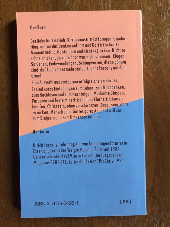 Ulrich Parzany - Moment mal, bitte stolpern..... (Neu (gemäss ...