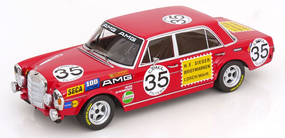 MERCEDES AMG 300 SEL 6.8 ROTE SAU SPA 1971 1:18 WERK83 (Neu und ...