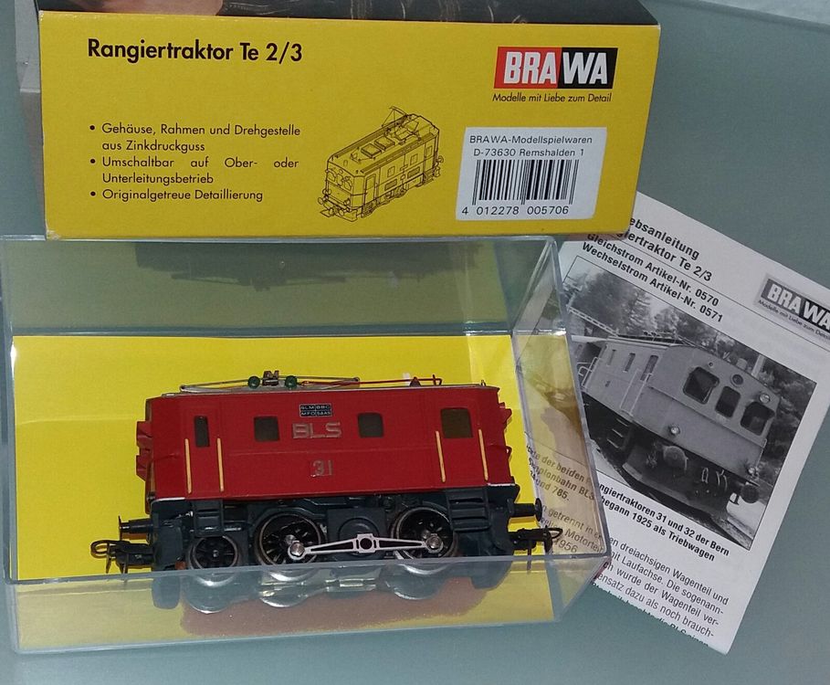 BRAWA H0 - Rangierlokomotive Te 2/3 BLS - Gleichstrom (Defekt) in für ...