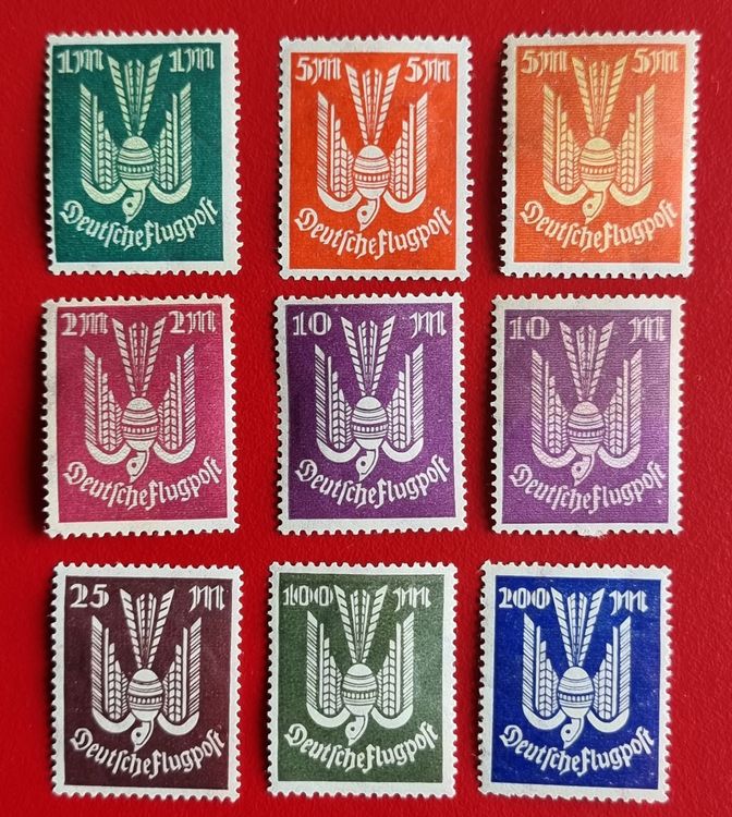 DEUTSCHES REICH FLUGPOST INFLATION MIT FARBVARIANTEN 1923* | Kaufen auf Ricardo