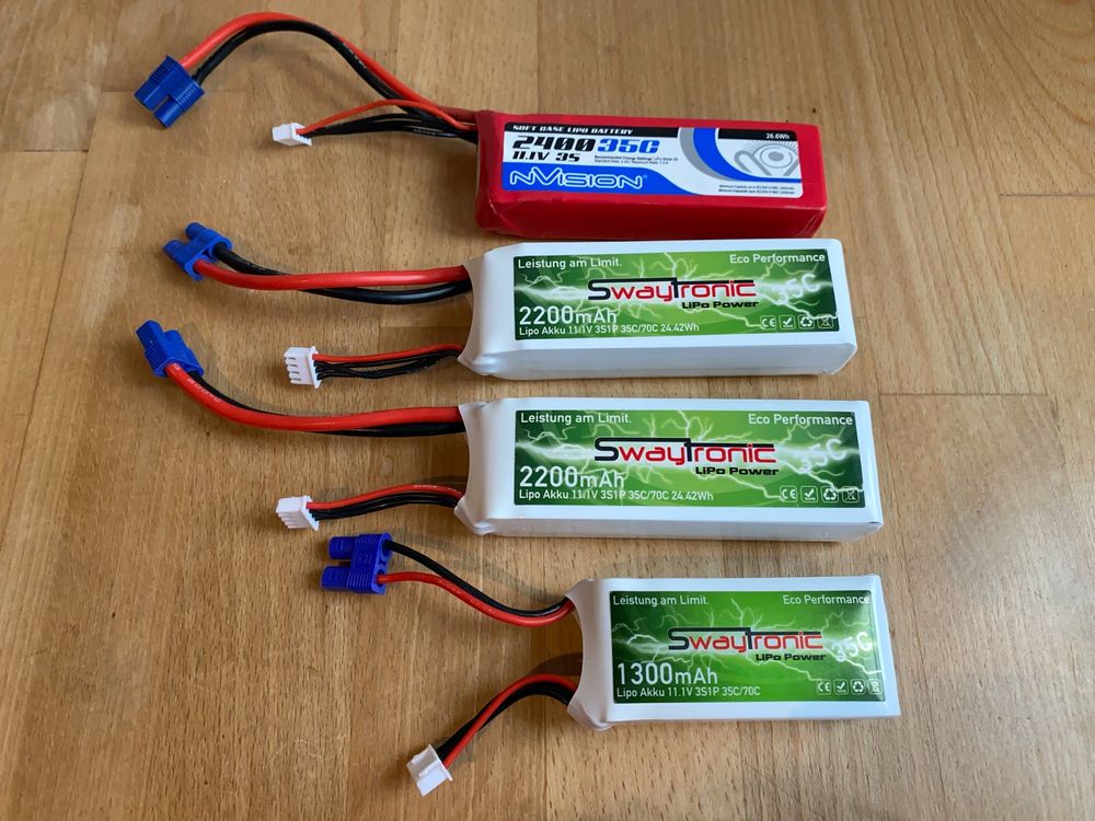3 x 3S Lipo 2200mAh, 1 x 3S Lipo 1300mAh | Kaufen auf Ricardo