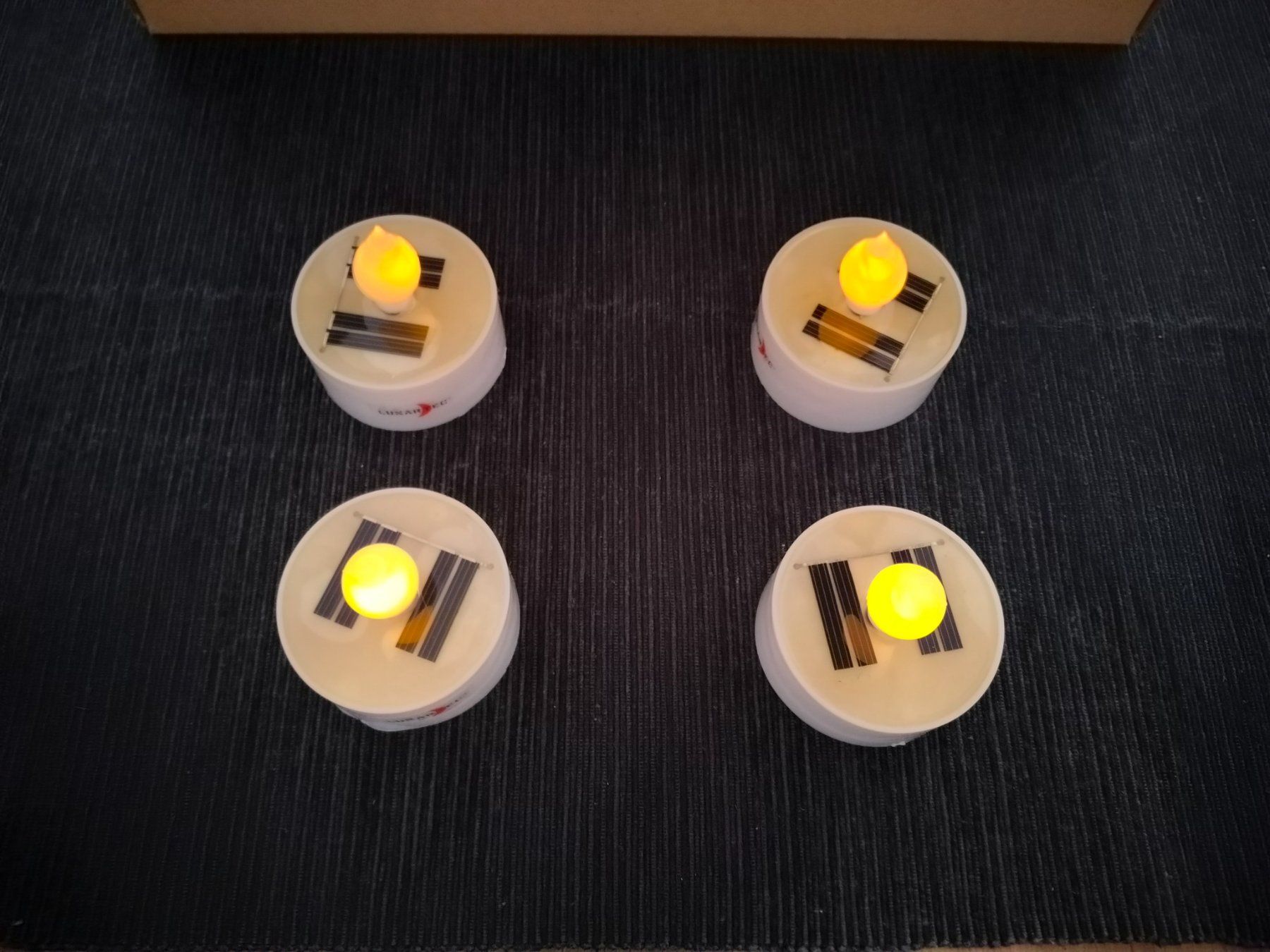 4er-Set Solar-LED-Teelichter mit Sensor, IP44, LED Kerze (Neu (gemäss ...