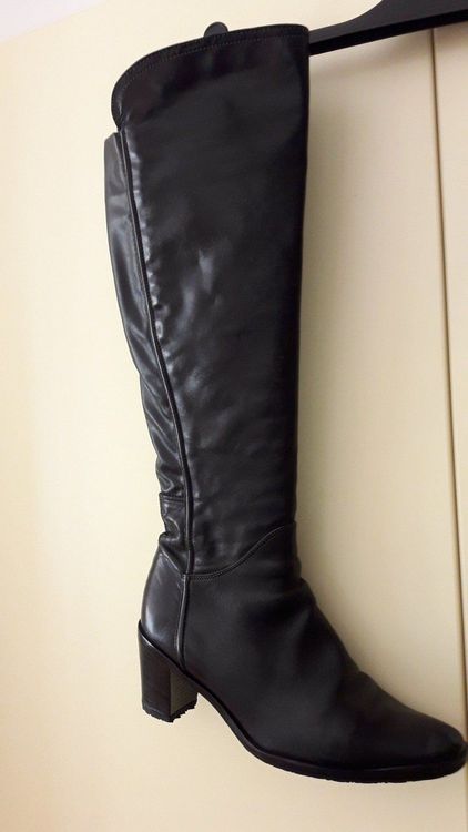 Botte noire en cuir souple, chic | Kaufen auf Ricardo