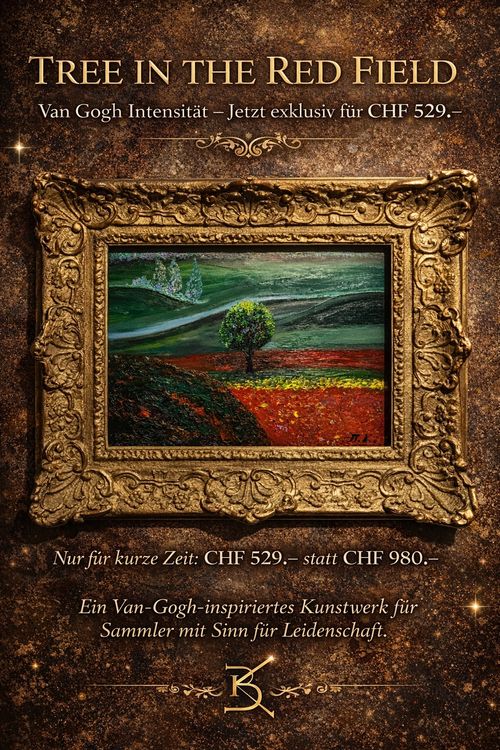 🌻 Van Gogh inspiriertes Werk - tree in the red field (Neu (gemäss ...