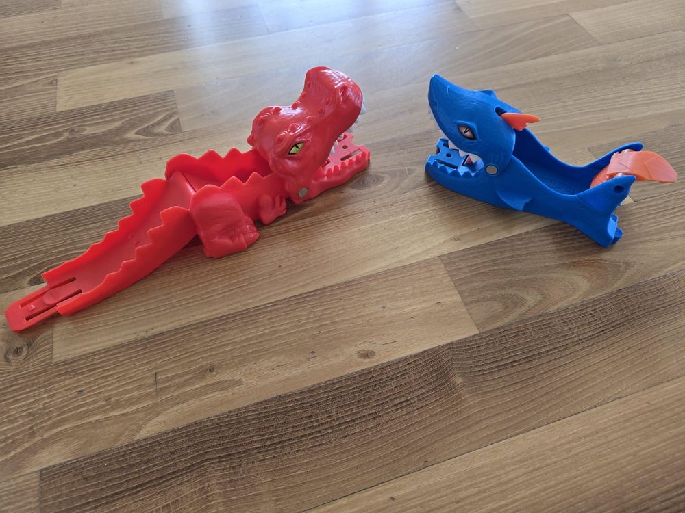 Hot Wheels: City Track Launcher Shark + T-Rex (Neu (gemäss Beschreibung ...