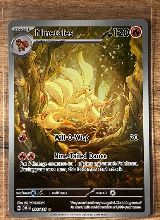 Ninetales 199/197 ILLUSTRATION RARE Pokemon Obsidian Flames | Kaufen ...