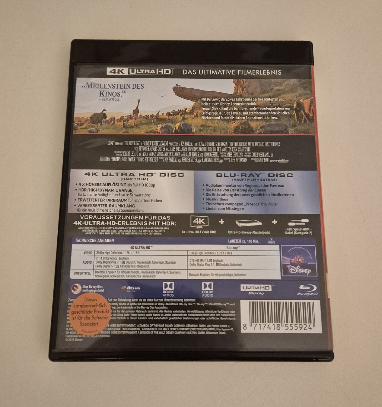 Der König der Löwen - 4K Ultra-HD + Blu-Ray (Gebraucht) in Bern für CHF ...