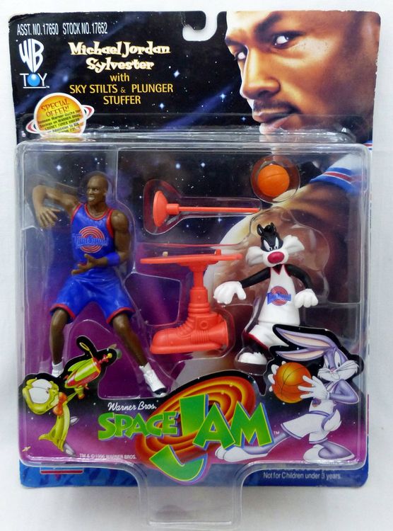 MICHAEL JORDAN & SYLVESTER SPACE JAM SET BASKET WB 1996 (Neu (gemäss ...