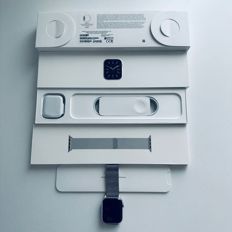 Apple Watch Series 6 GPS Cellular, 44mm Edelstahl Milanaise (Gebraucht ...