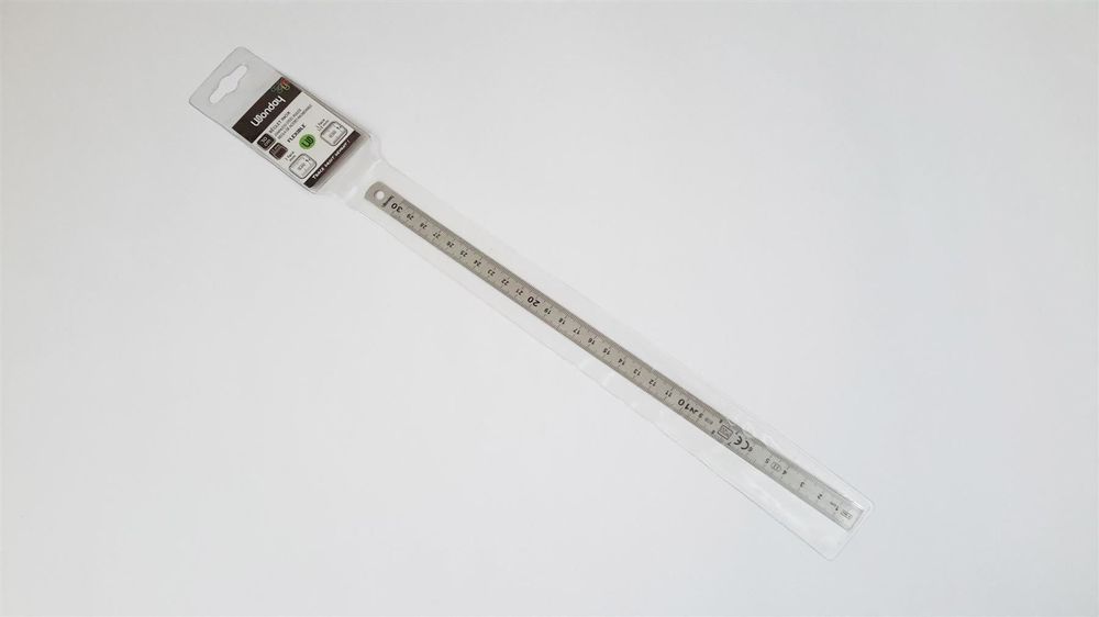 Lineal/Massstab, 300 mm, Metall, biegbar (Neu und originalverpackt) in ...