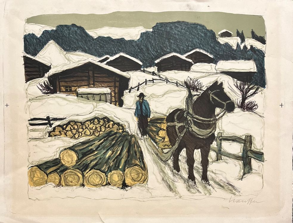 Fred Stauffer (1892-1980) Lithographie Handsigniert | Kaufen auf Ricardo