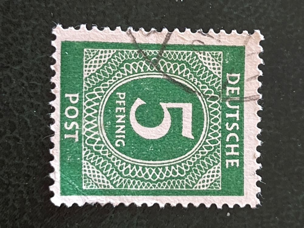 Deutsche Post Briefmarke 5 Pfennig grün | Kaufen auf Ricardo