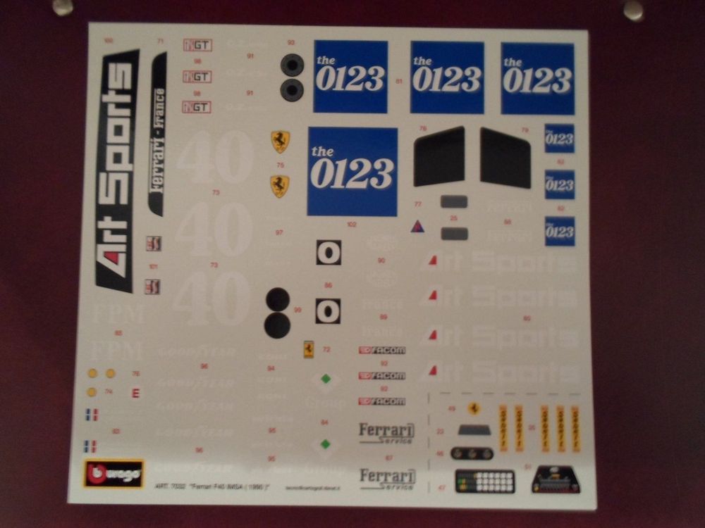 Bburago 1:18 Decal Ferrari F40 IMSA | Kaufen auf Ricardo