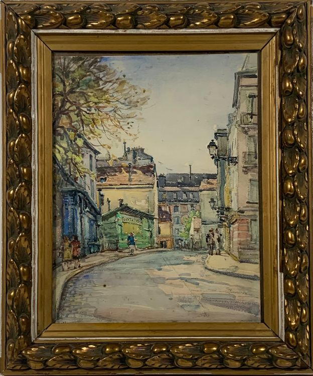Jean-Alexandre Veyre (1886-?) Aquarell Strassenszene | Kaufen auf Ricardo