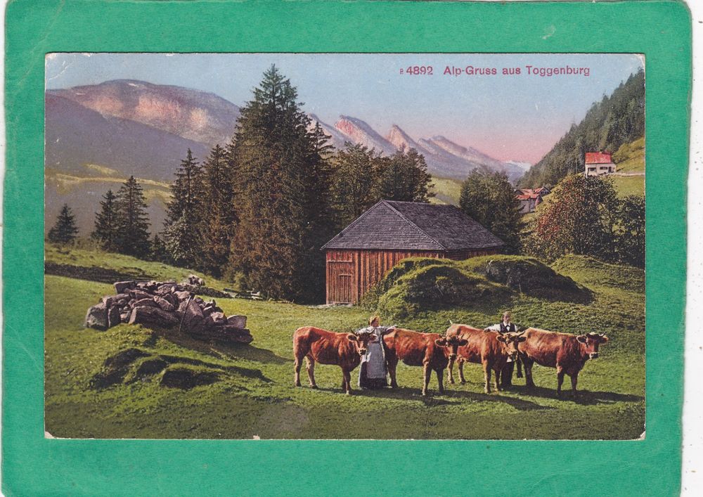 Alp Gruss aus Toggenburg Churfirsten Kühe 1919 (Gebraucht) in Herisau für CHF 1 – mit Lieferung ...