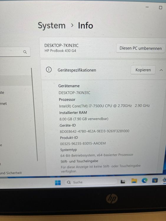 HP ProBook 430 G4 Intel 7th Gen i7 #5 (Gebraucht) in Dietikon für CHF 89 – mit Lieferung auf ...