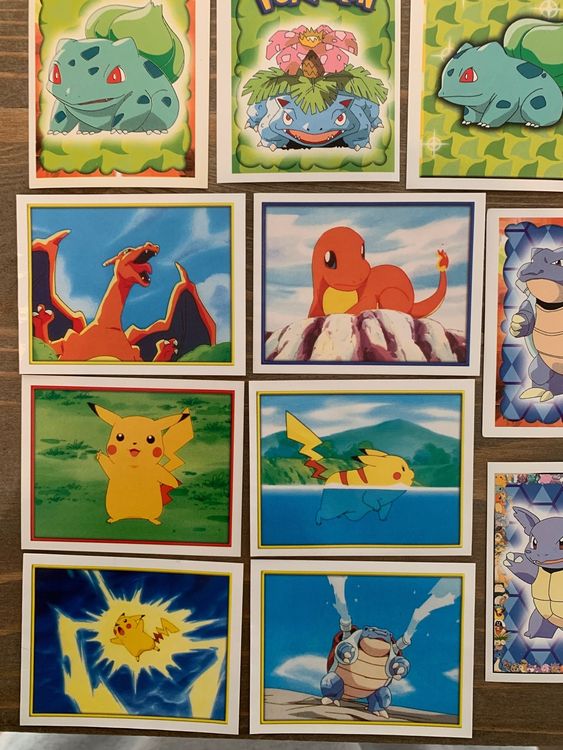 Pokemon Sticker Merlin Vintage Holo Pikachu Glurak Charizard (Gebraucht ...