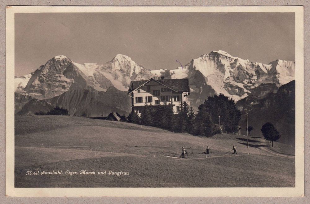 Beatenberg, Hotel Amisbühl mit Eiger, Mönch u.Jungfrau 1929 (Gebraucht) in Kreuzlingen für CHF 5 ...