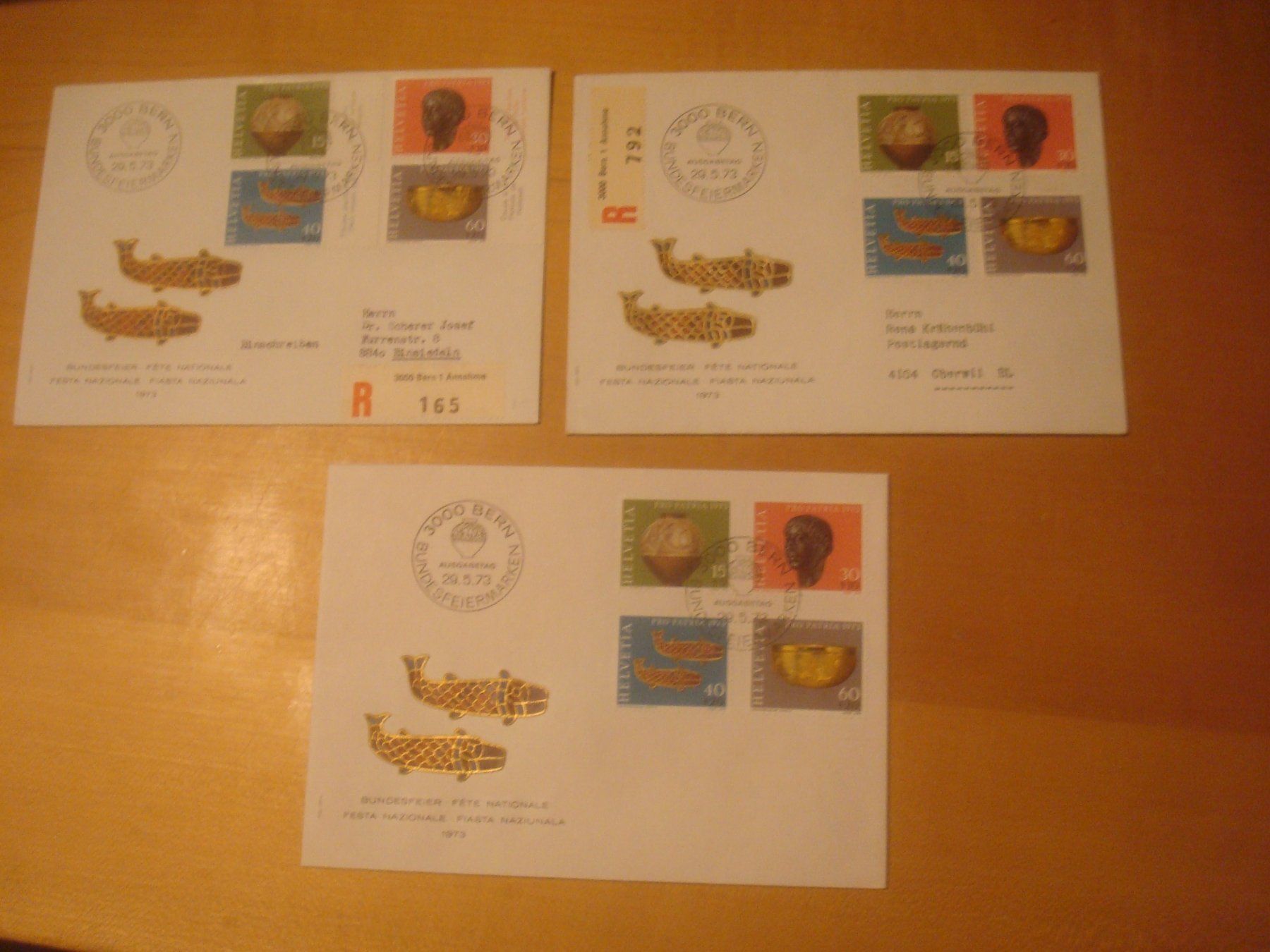 PP 1973 FDC 3 Serien einmal mit Anhang schön gestempelt 75RP (Gebraucht ...