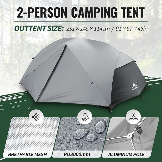 Zelt 2 Person Camping Wasserdicht 3-4 Saison Ultraleicht (Neu und ...