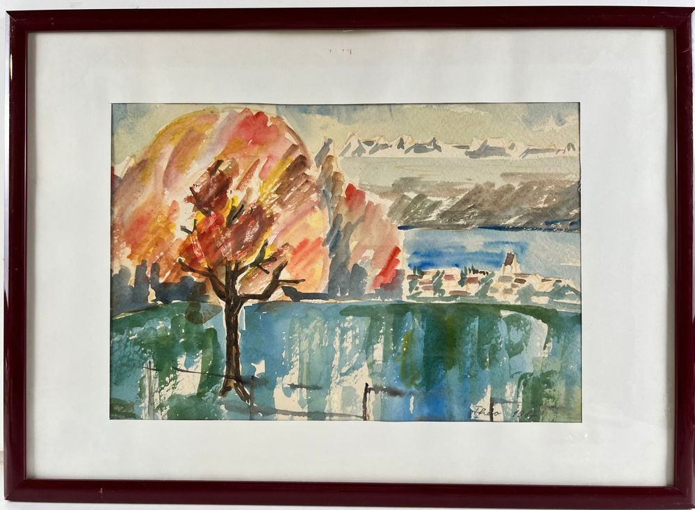 Baum Landschafts Aquarell Signiert. | Kaufen auf Ricardo