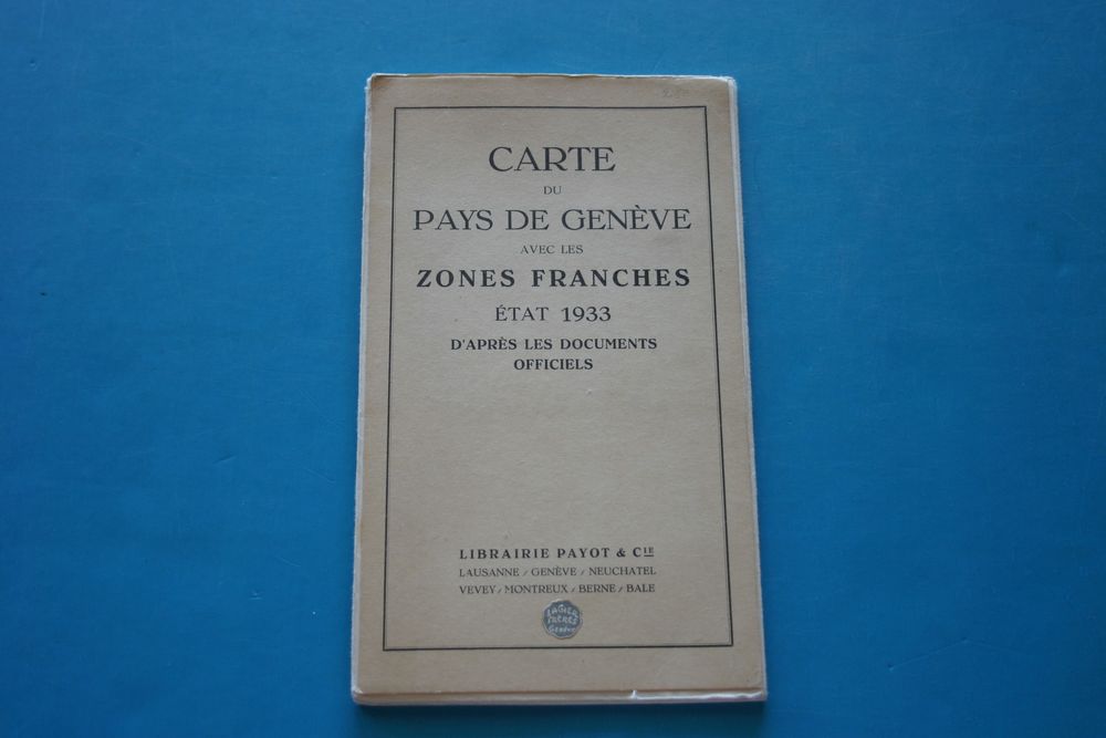 CARTE du PAYS DE GENÈVE avec les ZONES FRANCHES (Gebraucht) in Winkel ...