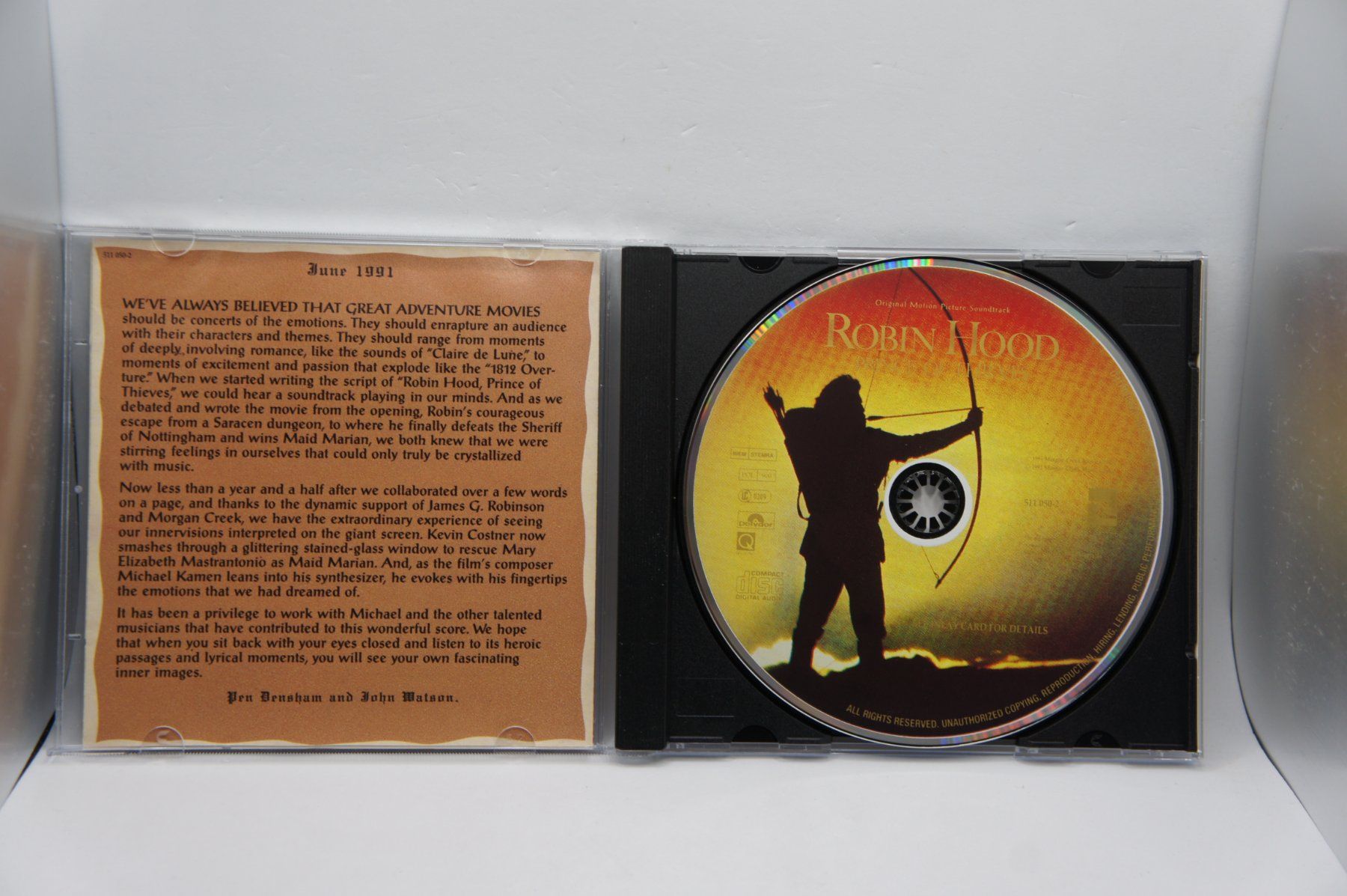 CD Robin Hood: Prince Of Thieves / Michael Kamen Bryan Adams (Gebraucht ...