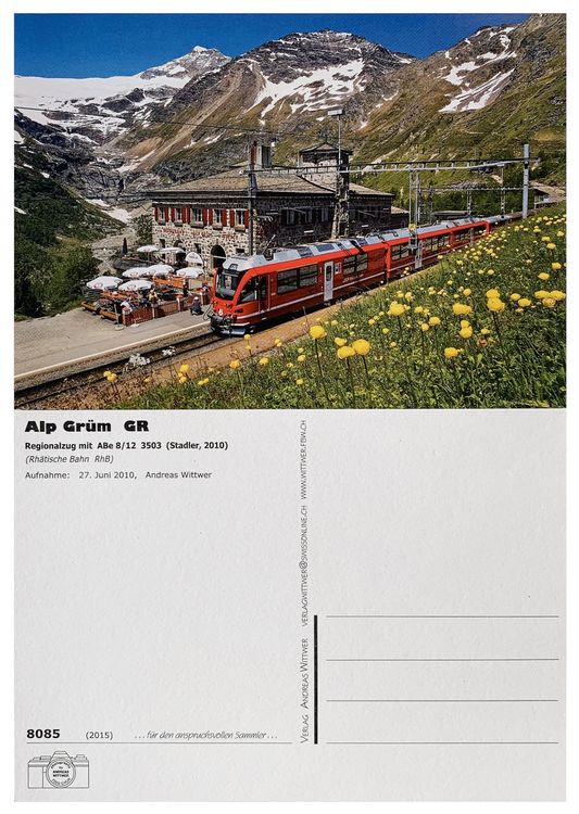Alp Grüm Bernina Poschiavo Graubünden Bahn RhB ABe 8/12 3503 (Neu (gemäss Beschreibung)) in Bern ...