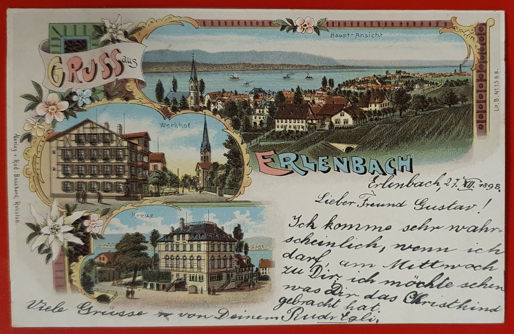 Gruss aus Erlenbach 1898 (Gebraucht) in Kreuzlingen für CHF 58 – mit ...
