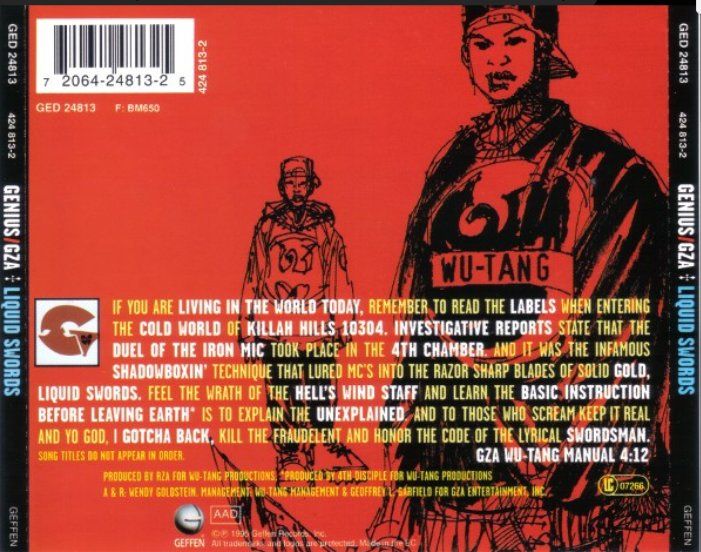 Wu-Tang Clan - GZA - Liquid Swords - CD Album Original (D'occasion) à ...