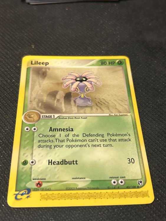 Pokemon card Old EX Sandstorm 2003, Lileep 43/100 (Gebraucht) in Lumino ...