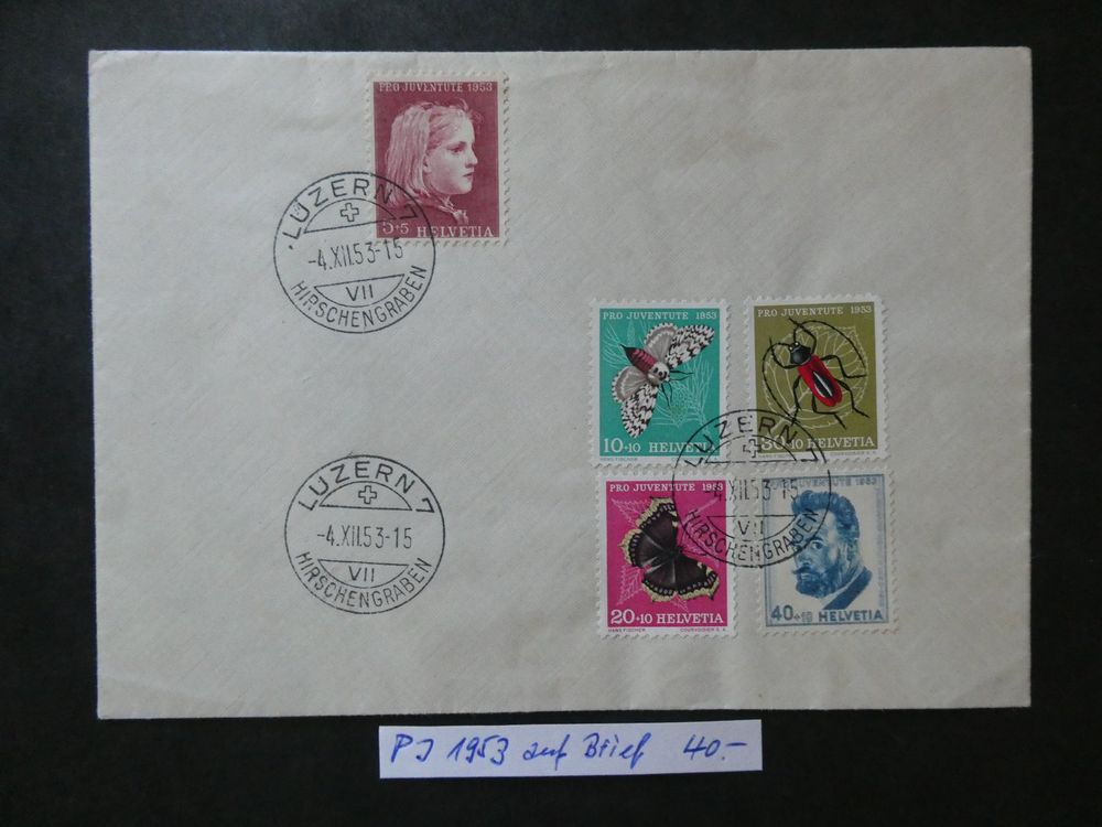 Pro Juventute 1953 auf Brief (Gebraucht) in Lausen für CHF 5.5 – mit Lieferung auf Ricardo kaufen