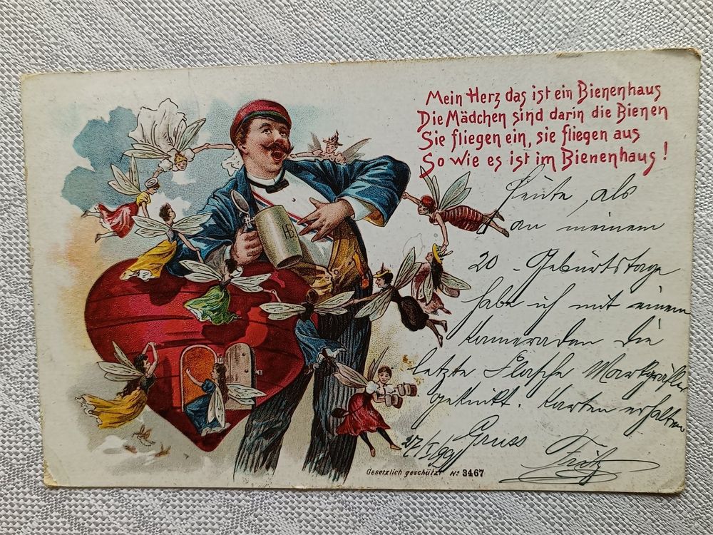 Alte Litho Studentika Postkarte / gelaufen 1899 | Kaufen auf Ricardo Alte Litho Studentika Postkarte / gelaufen 1899 | Kaufen auf Ricardo