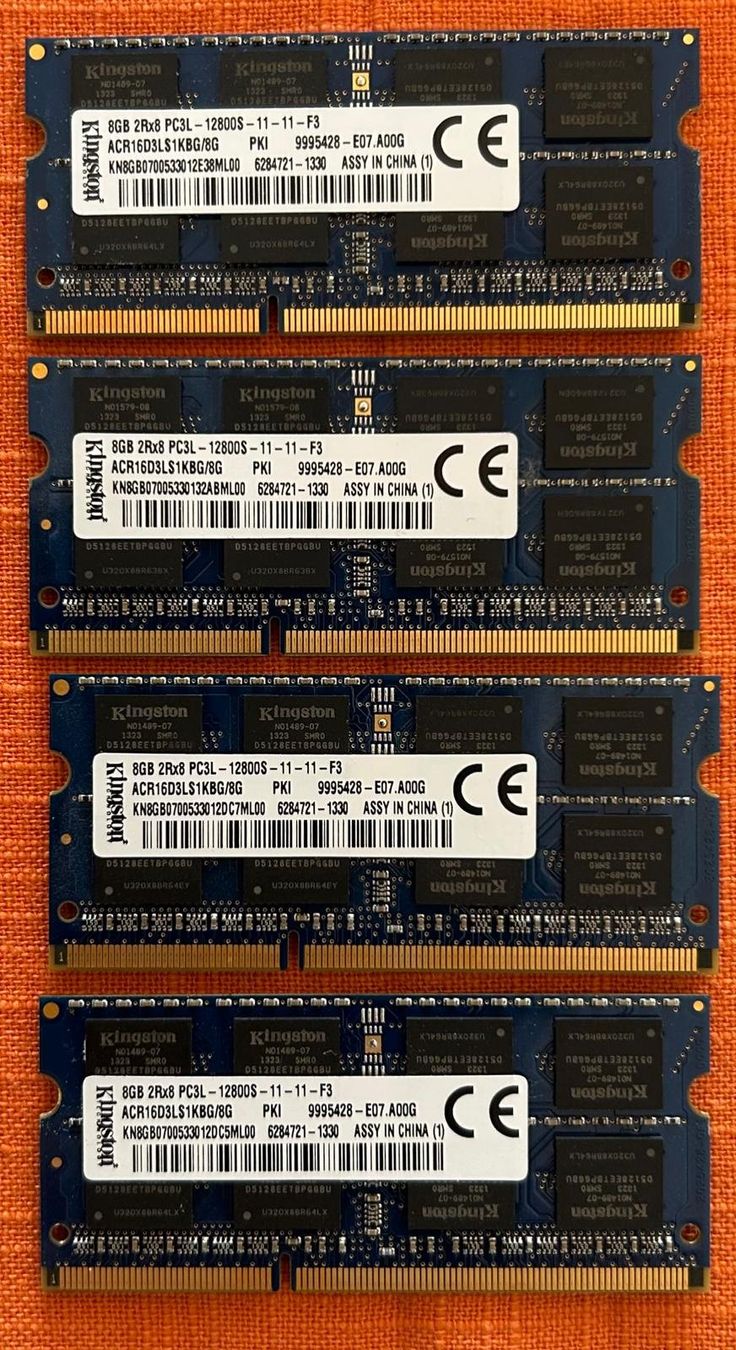 4 x 8 GB DDR3L Laptop RAM Modul von Kingston (Gebraucht) in ...