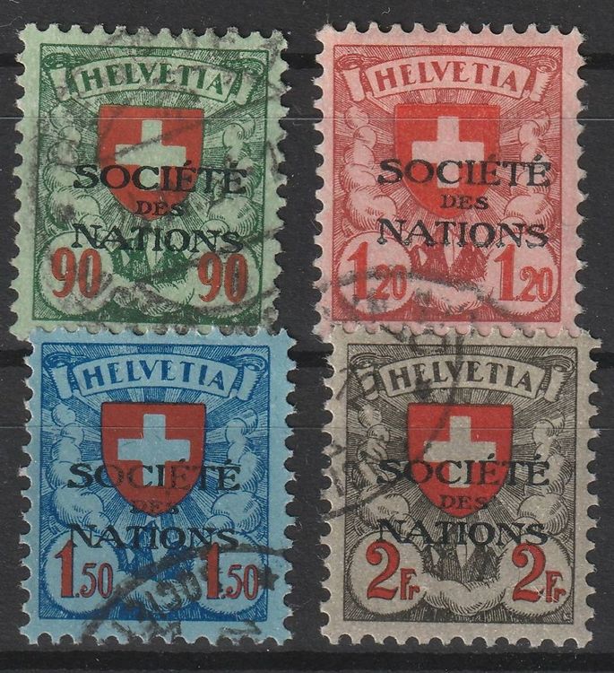 SdN, Wappenmuster, 90 Rp-2 Fr, gest., KW 100.- | Kaufen auf Ricardo