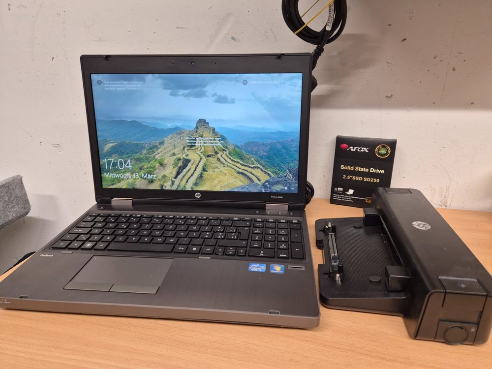 HP Probook 6560b mit SSD + RS232 + HP Basic Docking (Gebraucht) in ...