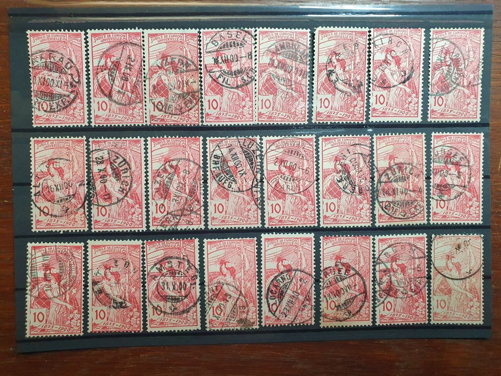 Schweiz UPU 1900 10 Rp. mit schönen Vollstempeln (Gebraucht) in Aesch LU für CHF 21.9 – mit ...