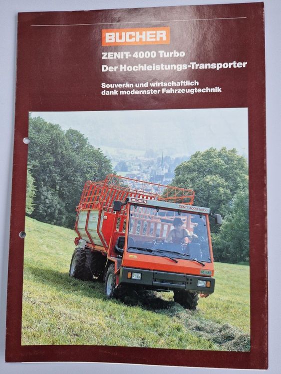 Original Prospekt Bucher Zenit 4000 Turbo Transporter (Gebraucht) in ...