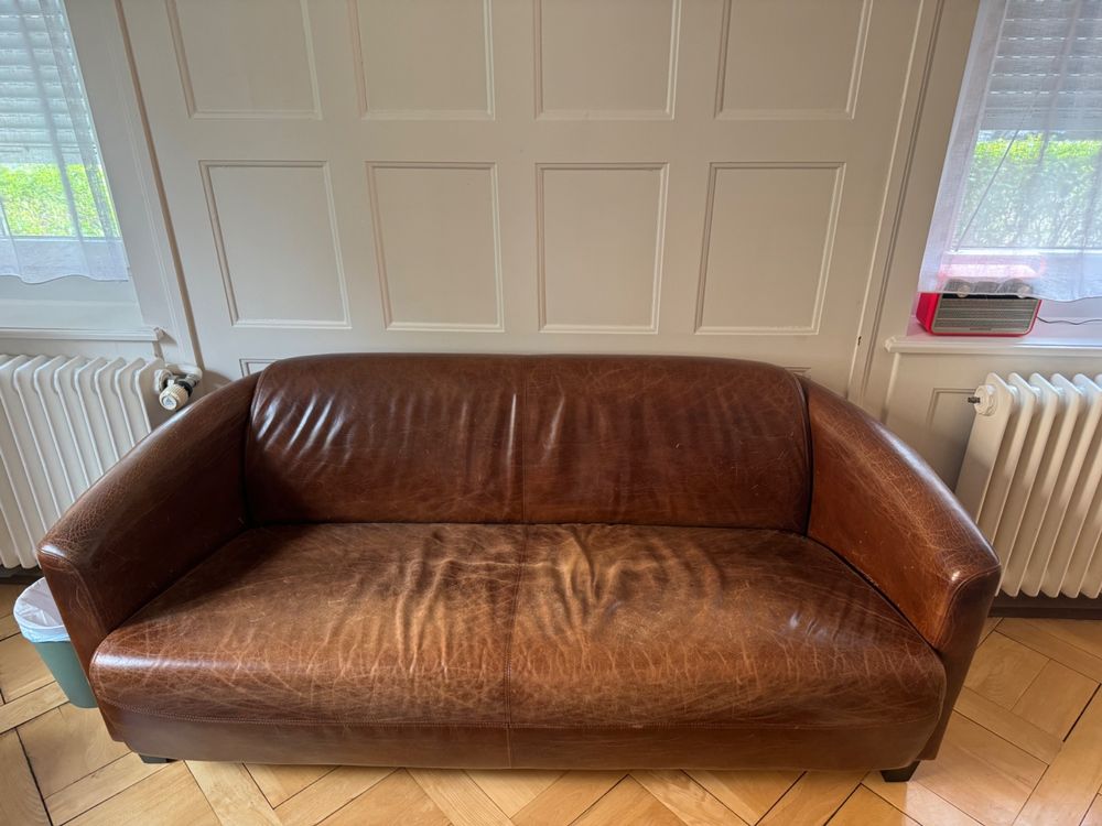 Wunderschone Ledersofa Vintage Braun Ebenbild