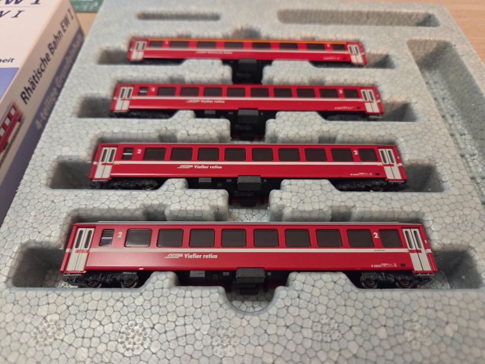Kato N 10-1413 Set Rhätische Bahn EW I (Neuf avec emballage d'origine ...