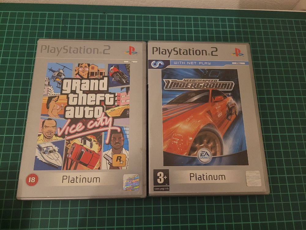 Grand Theft Auto Vice City & NFS Underground PS2 Games🎮 (D'occasion) à ...