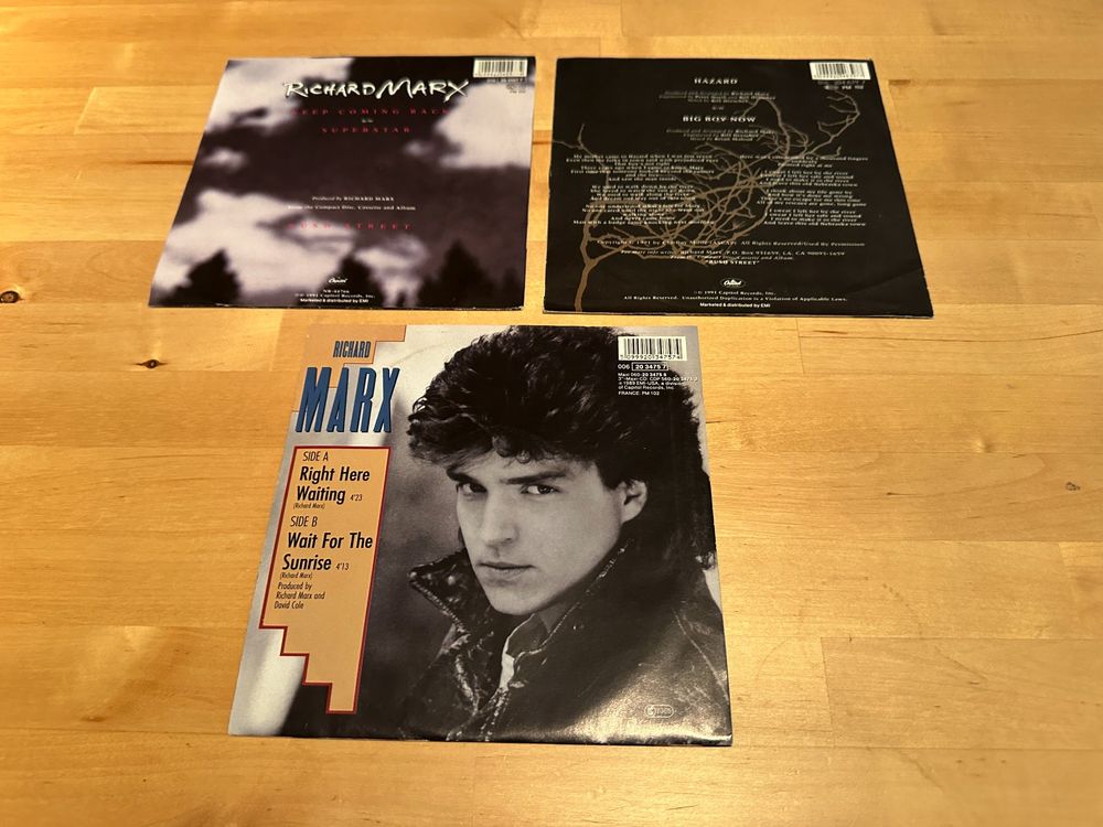 RICHARD MARX tolle Single Sammlung 7" 80's Hits Charts Kult (Gebraucht ...