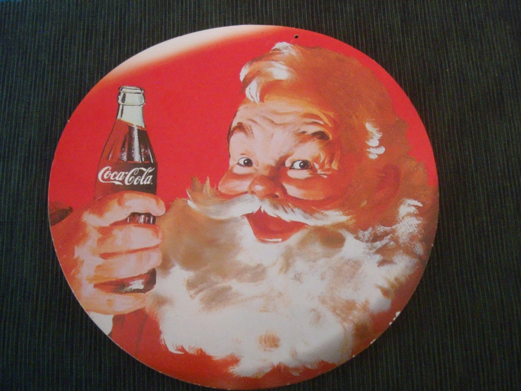 3 Coca Cola Karton Werbungen Santa mit Flasche Doppelseitig (Gebraucht ...