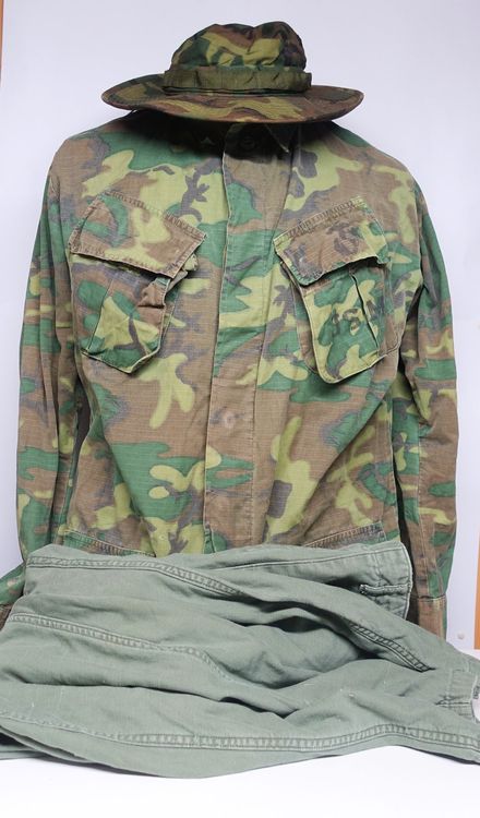 USMC ERDL Uniform Vietnamkrieg Jacke Hose Hut (Gebraucht) in Kappelen ...